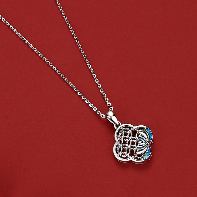 Sterling Silver Bamboo Shadow Necklace